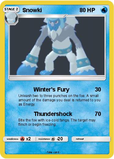 Pokémon Snowki - Winter's Fury - My Pokemon Card