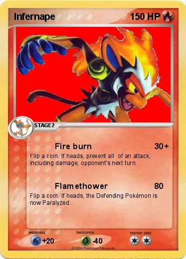 Pokémon Infernape 152 152 - Fire burn - My Pokemon Card