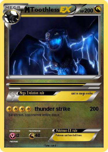 Pokémon Toothless 745 745 - thunder strike - My Pokemon Card