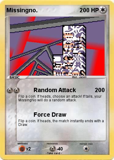Pokémon Missingno 1730 1730 - Random Attack - My Pokemon Card