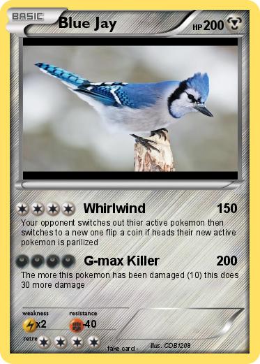 Pokémon Blue Jay 34 34 - Whirlwind - My Pokemon Card