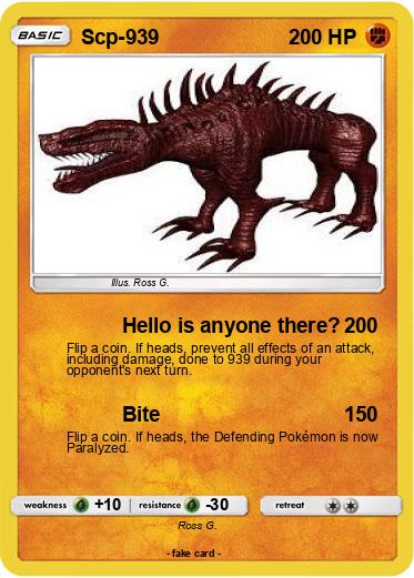 Pokémon Scp 939 31 31 - Hello is anyone there? - My Pokemon Card