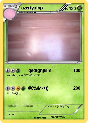 Pokémon azertyuiop 23 23 - qsdfghjklm - Ma carte Pokémon