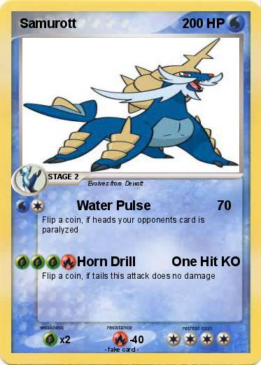 Pokémon Samurott 852 852 - Water Pulse - My Pokemon Card