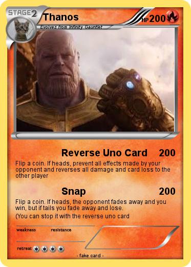Pokémon Thanos 527 527 - Reverse Uno Card - My Pokemon Card