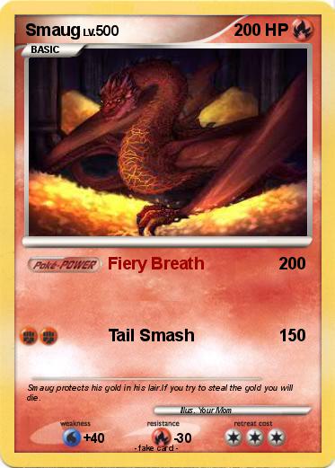 Pokémon Smaug 83 83 - Fiery Breath - My Pokemon Card