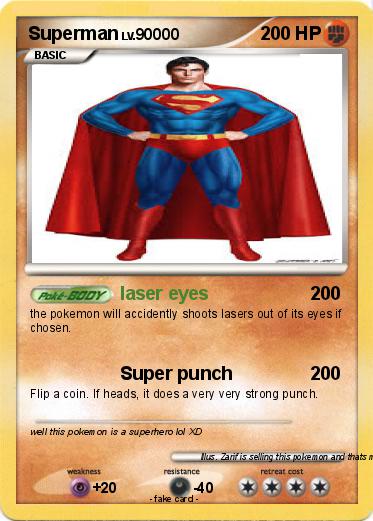 Pokémon Superman 578 578 - laser eyes - My Pokemon Card