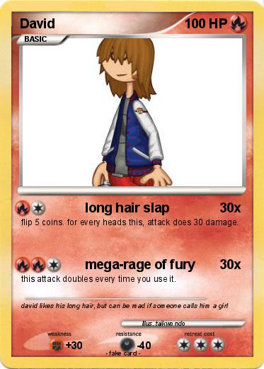 Pokémon David 1071 1071 - long hair slap - My Pokemon Card