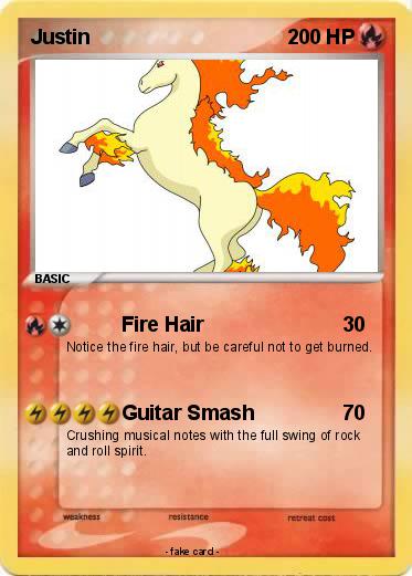 Pokémon Justin 7111 7111 - Fire Hair - My Pokemon Card