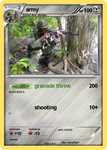 Pokémon army 698 698 - granade throw - My Pokemon Card