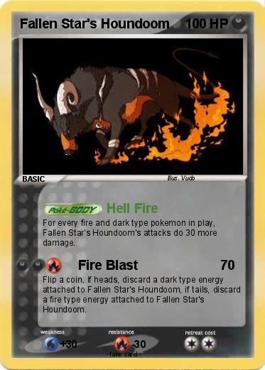 Pokémon Fallen Star s Houndoom - Hell Fire - My Pokemon Card