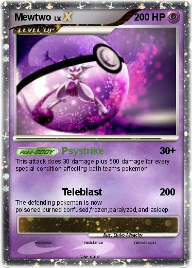 Pokémon Mewtwo 4242 4242 - Psystrike - My Pokemon Card