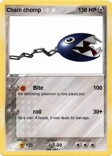 Pokémon Chain chomp 127 127 - Bite - My Pokemon Card