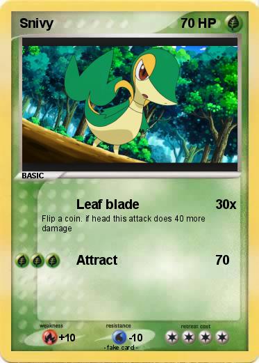 Pokémon Snivy 1375 1375 - Leaf blade - My Pokemon Card