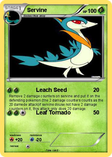 Pokémon Servine 276 276 - Leach Seed - My Pokemon Card