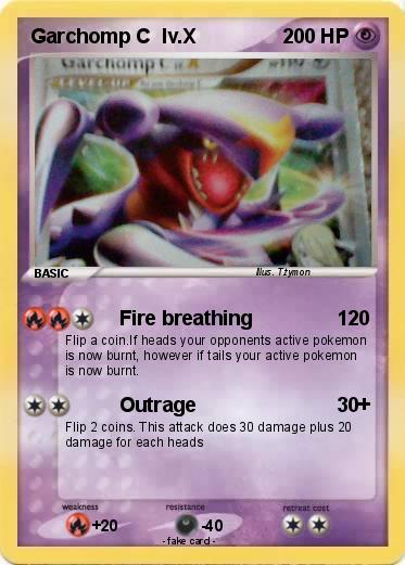 Pokémon Garchomp C lv X 2 2 - Fire breathing - My Pokemon Card