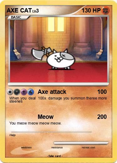 Pokémon AXE CAT 6 6 - Axe attack - My Pokemon Card