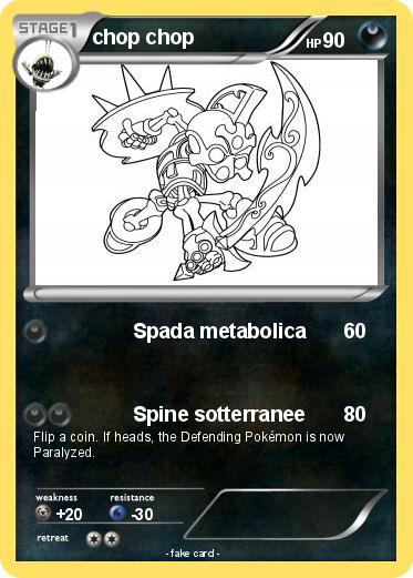 Pokémon chop chop 312 312 - Spada metabolica - My Pokemon Card