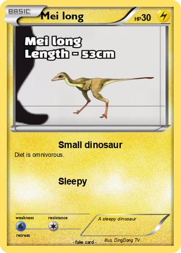 Pokémon Mei long - Small dinosaur - My Pokemon Card