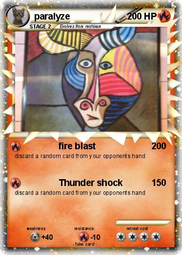 Pokémon paralyze - fire blast - My Pokemon Card