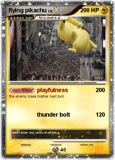 Pokémon flying pikachu 62 62 - playfulness - My Pokemon Card