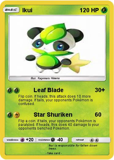 Pokémon Ikui - Leaf Blade - My Pokemon Card