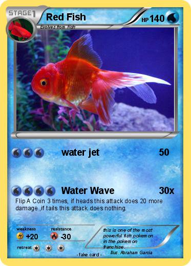 Pokémon Red Fish 3 3 - water jet - My Pokemon Card
