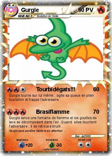 Pokémon Gurgle 7 7 - Tourbidégats!!! - Ma carte Pokémon
