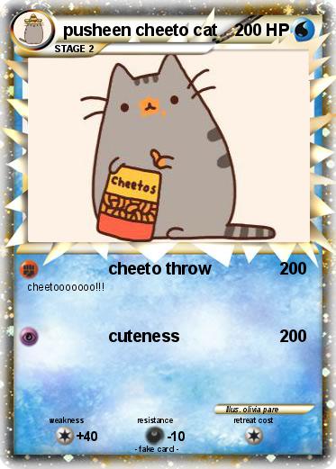Pokémon pusheen cheeto cat - cheeto throw - My Pokemon Card