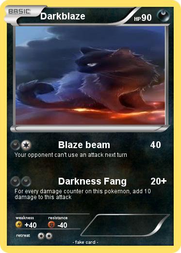 Pokémon Darkblaze 9 9 - Blaze beam - My Pokemon Card