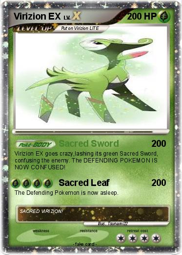Pokémon Virizion EX 3 3 - Sacred Sword - My Pokemon Card