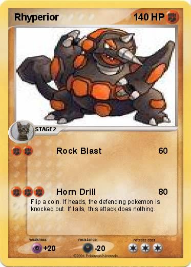 Pokémon Rhyperior 26 26 - Rock Blast - My Pokemon Card