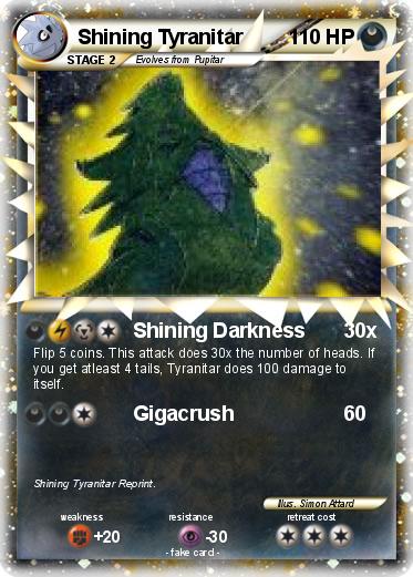 Pokémon Shining Tyranitar 1 1 - Shining Darkness - My Pokemon Card