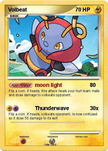 Pokémon Volbeat 12 12 - moon light - My Pokemon Card