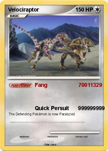 Pokémon Velociraptor 45 45 - Fang 70011329 - My Pokemon Card