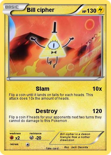 Pokémon Bill cipher 444 444 - Slam - My Pokemon Card