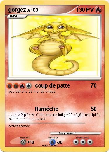 Pokémon gorgez - coup de patte - Ma carte Pokémon