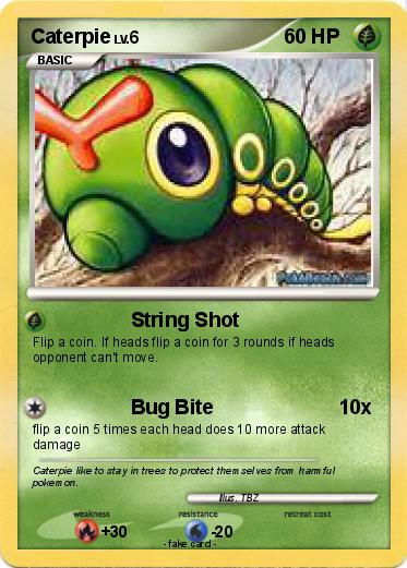Pokémon Caterpie 204 204 - String Shot - My Pokemon Card