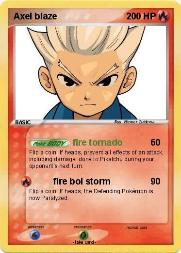 Pokémon Axel blaze 610 610 - fire tornado - My Pokemon Card