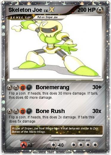 Pokémon Skeleton Joe - Bonemerang - My Pokemon Card