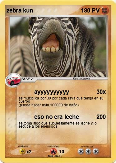 Pokémon zebra kun - ayyyyyyyyyy - Mi carta pokémon