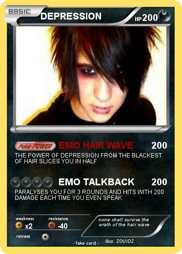 Pokémon DEPRESSION 71 71 - EMO HAIR WAVE - My Pokemon Card