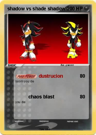 Pokémon shadow vs shade shadow - dustrucion - My Pokemon Card