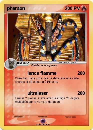 Pokémon pharaon 19 19 - lance flamme - Ma carte Pokémon