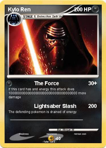 Pokémon Kylo Ren 291 291 - The Force - My Pokemon Card