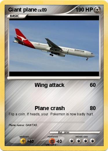 Pokémon Giant plane - Wing attack - My Pokemon Card