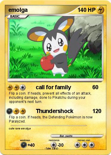 Pokémon emolga 441 441 - call for family - My Pokemon Card