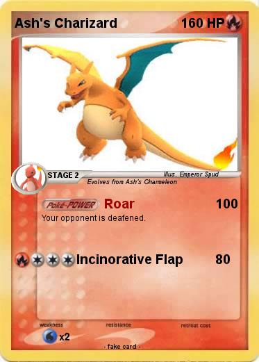 Pokémon Ash s Charizard 107 107 - Roar - My Pokemon Card