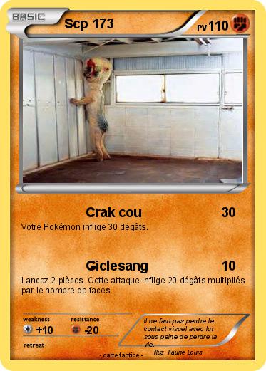 Pokémon Scp 173 103 103 - Crak cou - Ma carte Pokémon