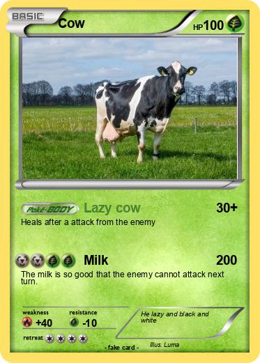 Pokémon Cow 723 723 - Lazy cow - My Pokemon Card